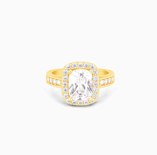 Golden Classic Solitaire Ring – Francesca Gems